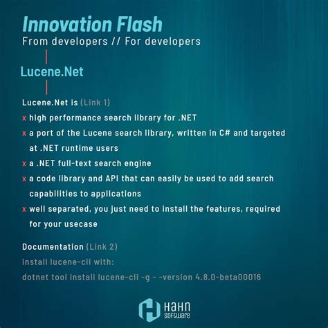 Hahn Software On Linkedin Apachelucene Dotnet Innovationflash Hahnsoftware
