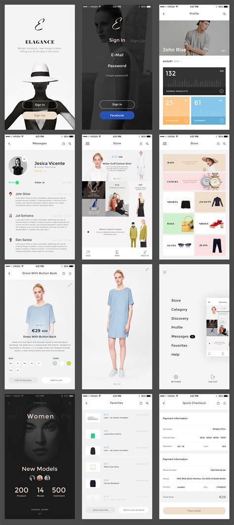 Elegance IOS UI Kit Free Behance