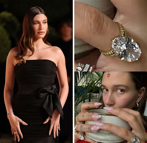 All About Hailey Biebers Elongated Oval Engagement Ring