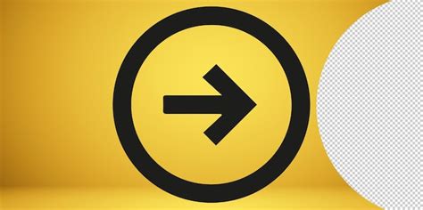 투명 배경에 오른쪽 화살표 아이콘 프리미엄 벡터