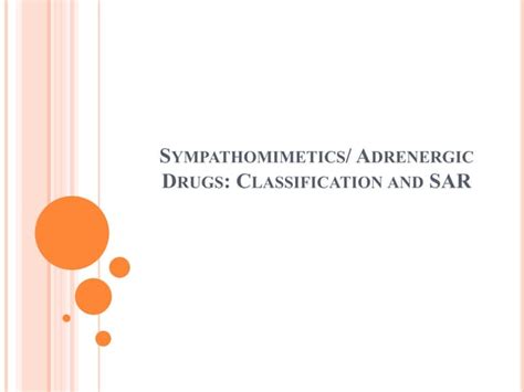 Sympathomimetics Classification And Sarppt Endocrine And Metabolic Diseases Diseases And