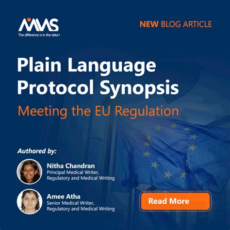 Mms On Linkedin Plain Language Protocol Synopsis Meeting The Eu Regulation