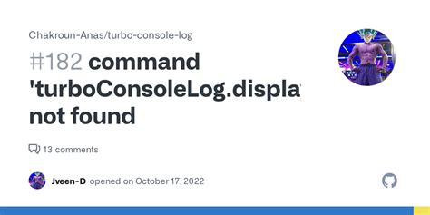 Command Turboconsolelogdisplaylogmessage Not Found · Issue 182