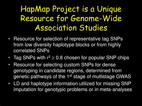 Ppt The International Hapmap Project A Rich Resource Of Genetic