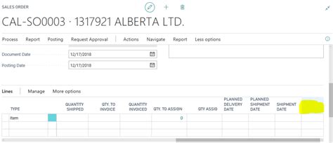 bin code is not on sales order subform · issue 4369 · microsoft al