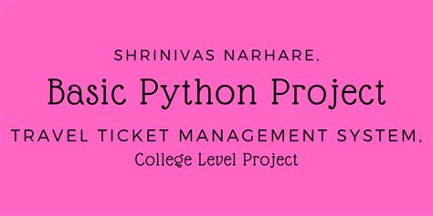 GitHub Shrinivas9606 Travel Ticket Booking Python Project Basic