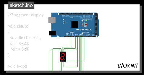 7 Segment Display Wokwi Esp32 Stm32 Arduino Simulator