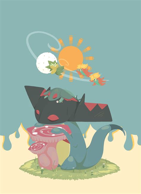 Dreepy Eldegoss Gossifleur And Drakloak Pokemon Drawn By O 0 Zzz