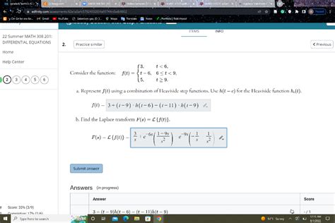 Solved Consider The Function F T 3 T6 5 T