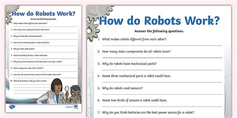 robotics and coding how do robots work questionaire