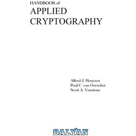 خرید و قیمت دانلود کتاب Handbook Of Applied Cryptography ترب