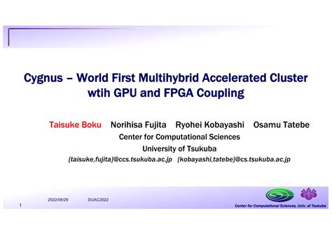 cygnus world first multi hybrid accelerated cluster with gpu and fpga
