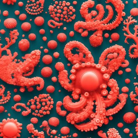 Premium Ai Image Coral Polyp Illustration Ai Generative
