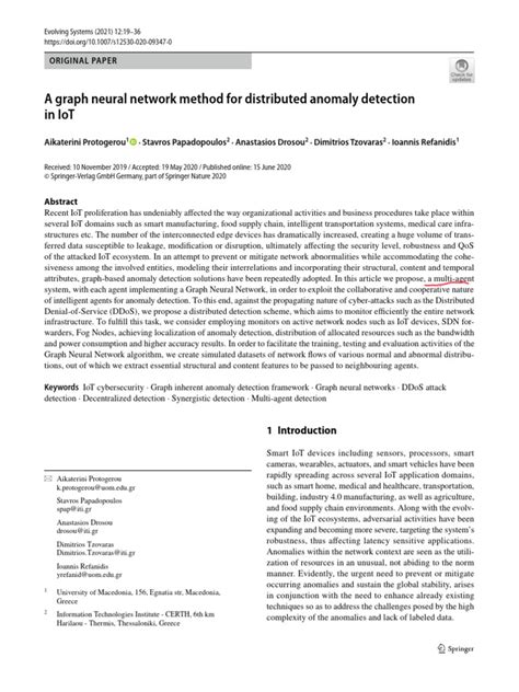 2021 A Graph Neural Network Method For Distributed Anomaly Detection