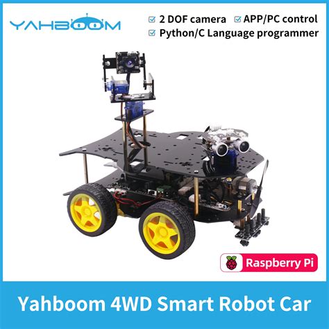 Yahboom 교육용 라즈베리 파이 4wd 로봇 카 키트 Hd 카메라 지원 Ai 인식 파이썬 프로그래밍 배터리 팩 포함프로그래밍 장난감 Aliexpress