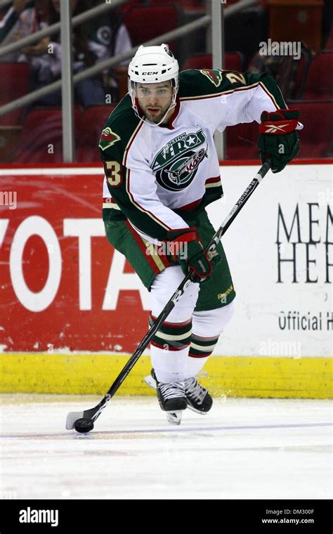 Houston Aeros Right Wing Duncan Milroy 23 Starts Up The Ice In The