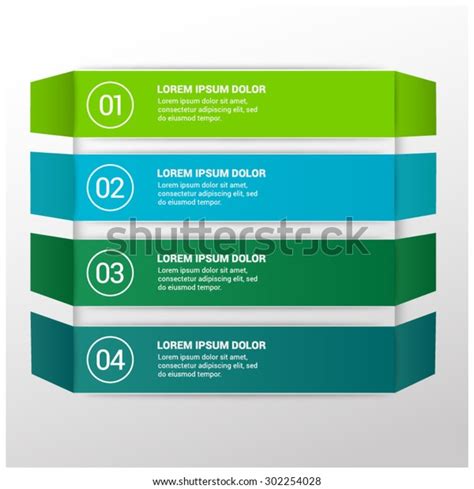 Four Steps Process Arrows Design Element Stock Vector Royalty Free 302254028 Shutterstock