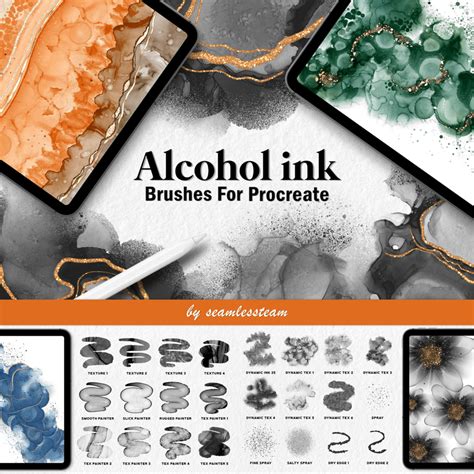 Alcohol Ink Brushes For Procreate Masterbundles