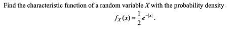 solved find the characteristic function of a random variable