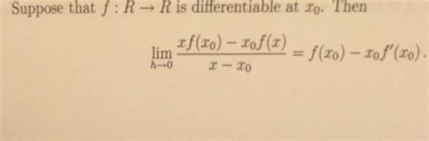 solved suppose that f r right arrow r is differentiable at