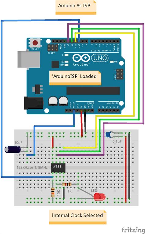 Programming The Attiny85 Attiny84 And Atmega328p Arduino As Isp