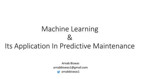 Machine Learning Predictive Maintenance PPTX