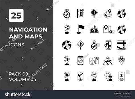 Navigation Maps Icons Collection Set Contains Stock Vector Royalty Free Shutterstock