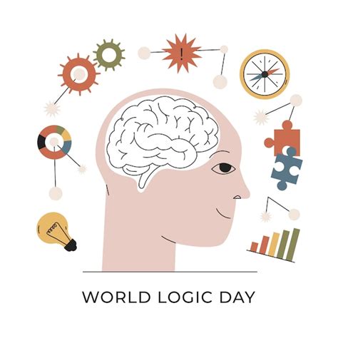 Premium Vector Flat World Logic Day Illustration