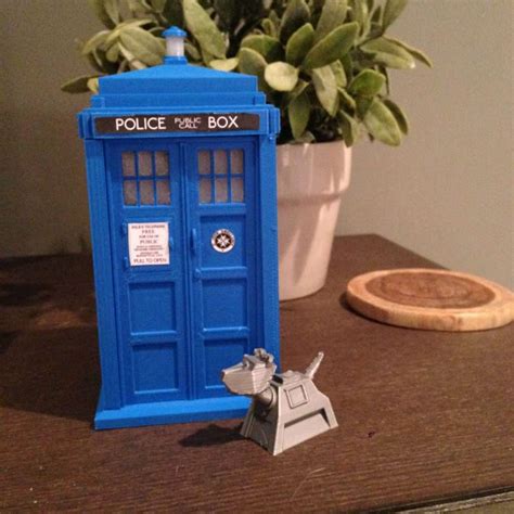 3d printed tardis with arduino lights and sounds maker hacks