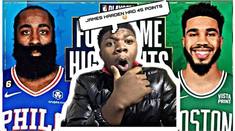 James Harden Dropped 45pts 🤯76ers Vs Celtics Game 1 Reaction Youtube