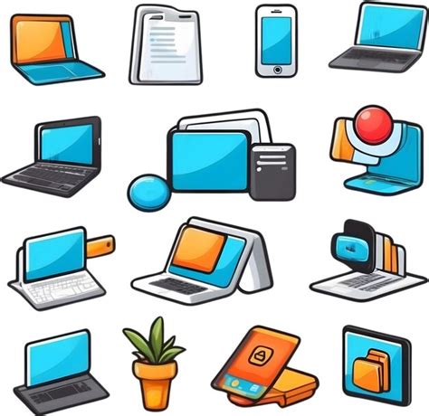Premium Ai Image Laptop Illustration Collection Laptop Vector Set Computer Design Elements