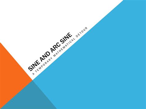 PPT Sine And Arc Sine PowerPoint Presentation Free Download ID 4881075