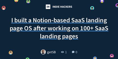 I Built A Notion Based Saas Landing Page Os After Working On 100 Saas