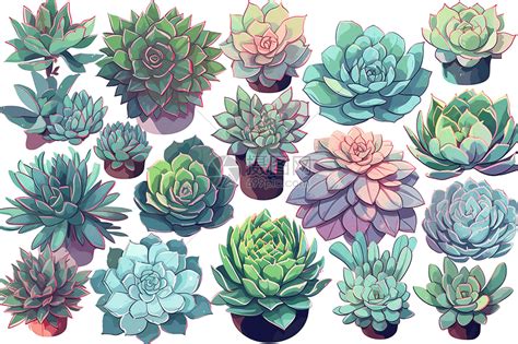 多肉植物简笔画插画图片下载 正版图片600065101 摄图网