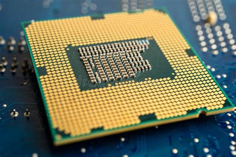 CPU Central Processor Unit Chip Chip On Circuit Board In PC And Laptop Computer Technology
