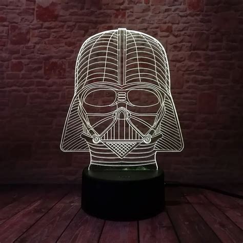 Звездные войны Дарт Вейдер фигурка Модель 3D иллюзия светодиодный ...