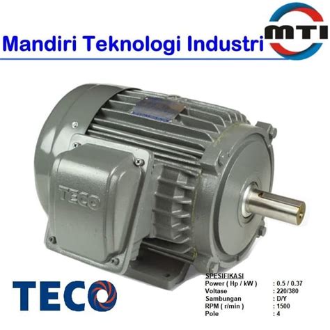 Jual Motor Listrik 3 Fasa 05 Hp 037 Kw 1500 Rpm Motor Induksi Dinamo