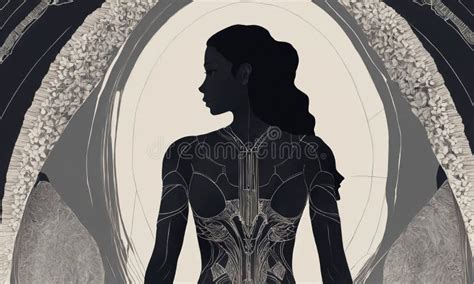 Psychedelic Photo Of A Woman Abstract Illustration Vector Illustration Stock Illustration