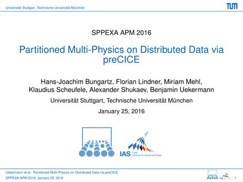 Ppt Partitioned Multi Physics On Distributed Data Via Precice