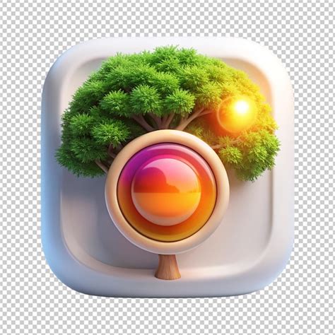 투명한 배경에 3d 인스타그램 로고 프리미엄 Ai 생성 Psd