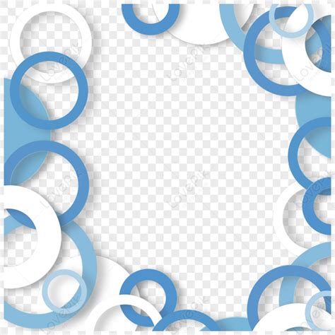 원형 조합 파란색 비즈니스 테두리 일러스트푸른하얀 Png 일러스트 무료 다운로드 Lovepik