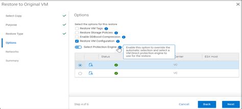 Override Automatic VM Direct Protection Engine Selection PowerProtect Data Manager Virtual