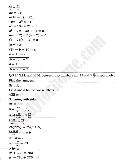 Review Exercise 4 Sequences And Series Mathematics 11th