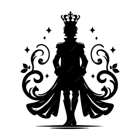 Prince Silhouette Vector Illustration Premium Ai Generated Vector