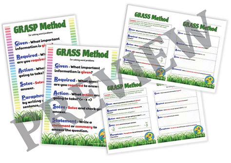 Grass Grasp Solving Word Problems Method Strategy Amped Up Learning