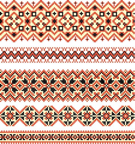 Cross Stitch Patterns 03 Vector Free Vector In Encapsulated Postscript