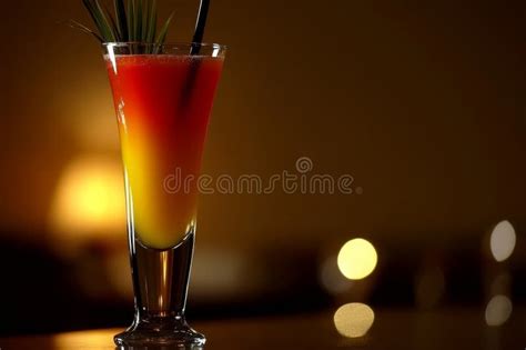 Delicious Sex On The Beach Cocktail In A Glass Sitting On The Table