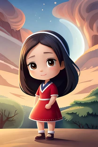 Premium Ai Image Chibi Cute Girl