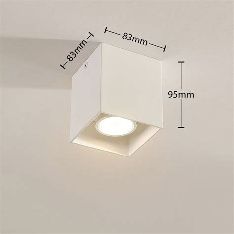 Square Surface Mounted Downlight Carson In White Lightsie