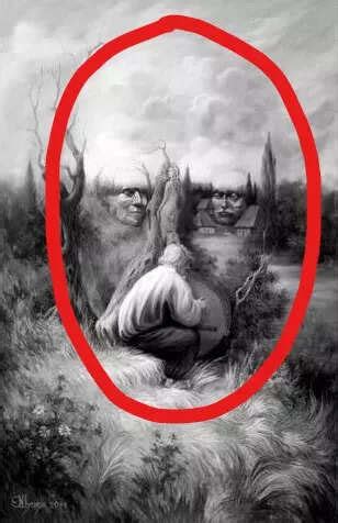 Optical Illusion Test People Who Can Find 6 Hidden Faces In This